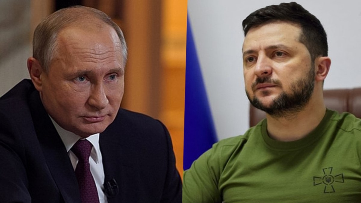Zelenskyj a Putin se tváři v tvář sešli se svými spojenci